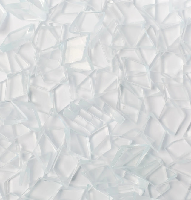 Clear Glass Mosaic Tiles for Crafts | Diamond Shape